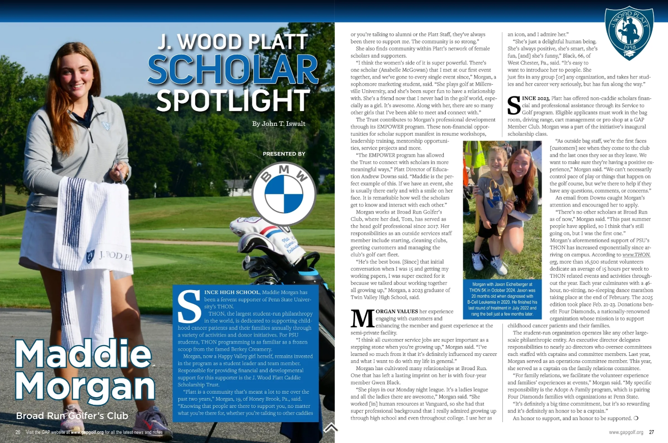 Scholar Spotlight: Madison Morgan of Broad Run Golfer's Club - J. Wood ...